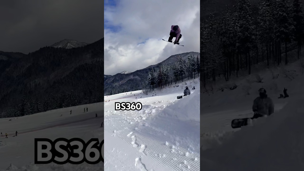 福井和泉スキー場12メートルキッカーBS360 #snowboarding #スノーボード #スノーボード動画 #スノボ - ECHO TRIP