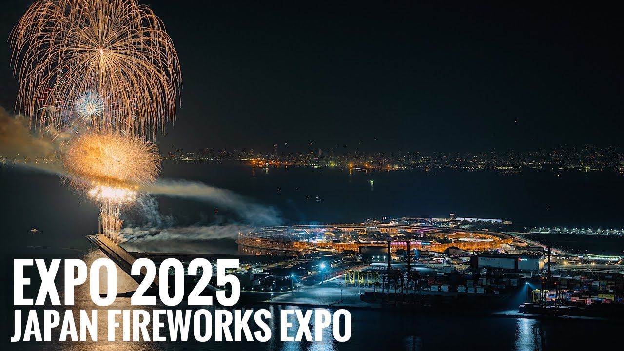 大阪・関西万博花火 JAPAN FIREWORKS EXPO Osaka Night Walk - Osaka Kansai Expo Fireworks 4K HDR - ECHO TRIP
